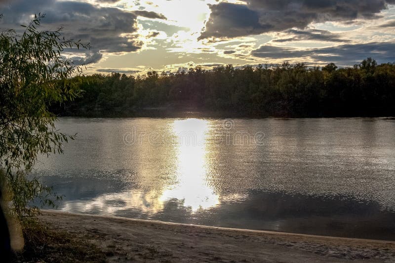River Trees and Sky Landscape Stock Photo - Image of tree, rural: 230780022
