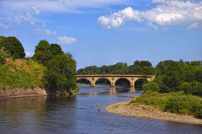 The River Tweed Near Coldstream Stock Photo - Image of nature, blue ...