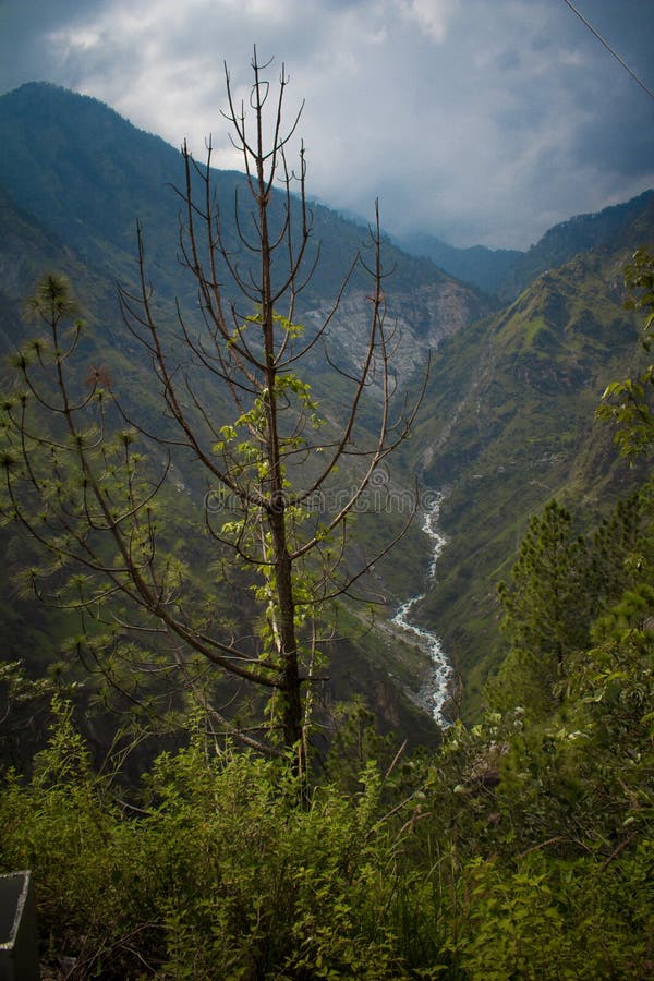 River between Two Mountains Stock Photo - Image of mountains, view ...