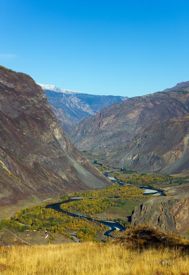 River in a valley stock image. Image of blue, scene, hill - 12098171