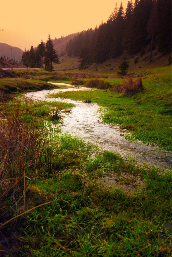 River in valley stock image. Image of valley, runs, river - 5334813