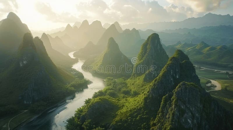 River Valley Landscape stock image. Image of countryside - 383057609