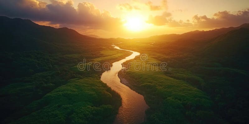 River Valley Landscape stock photo. Image of landscape - 378337252