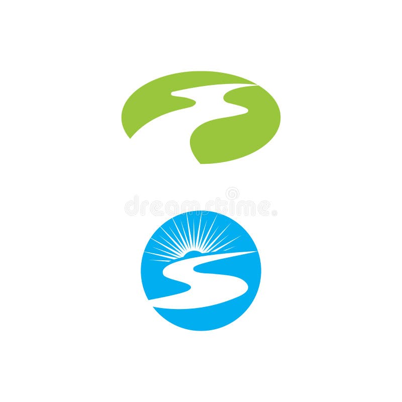 River Vector Icon Illustration Stock Vector - Illustration of mountain ...