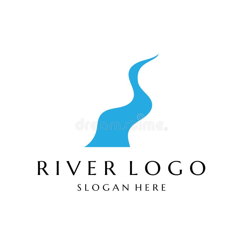 River Vector Icon Illustration Stock Vector - Illustration of cove ...