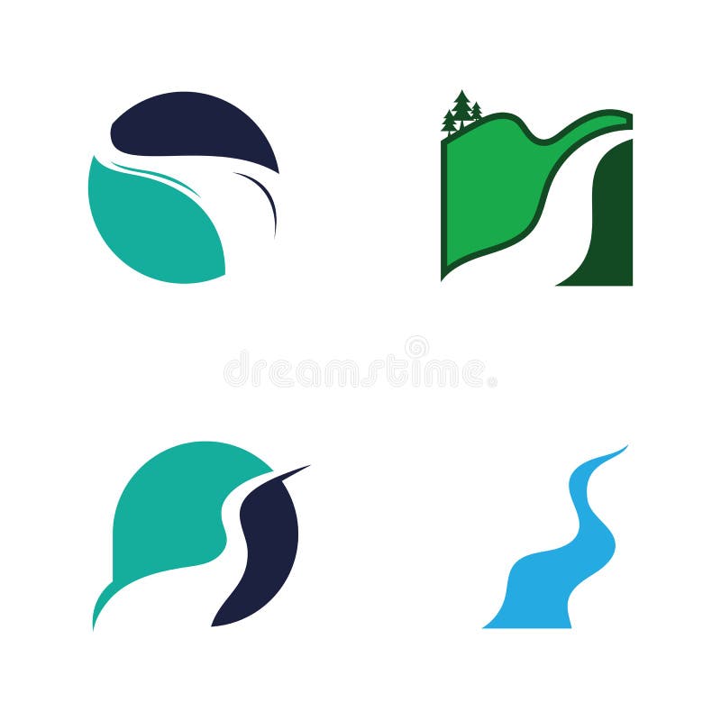 River Vector Icon Illustration Stock Vector - Illustration of fresh ...