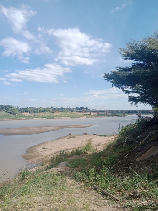 This River is a Very Beautiful and Peaceful Stretch. Stock Photo ...