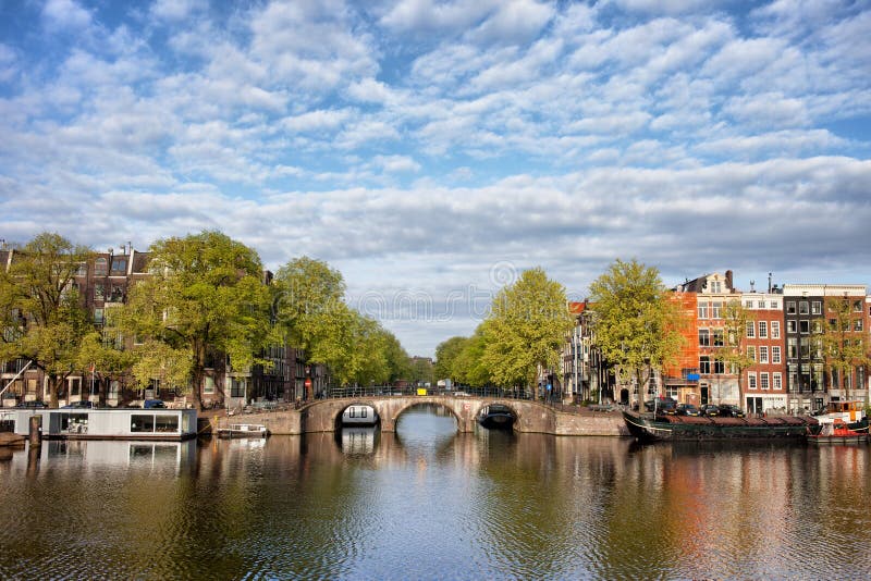 River View of Amsterdam in the Netherlands Stock Image - Image of ...