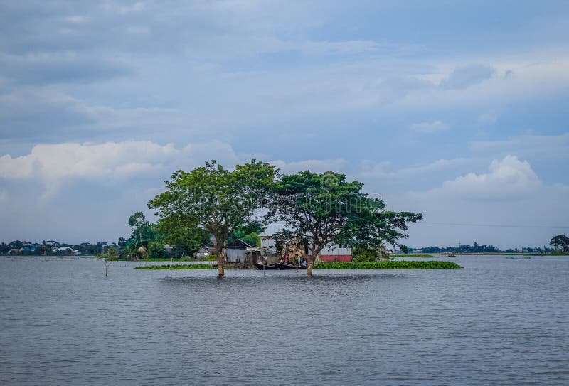 River view of Bangla stock image. Image of wood, water - 194787889
