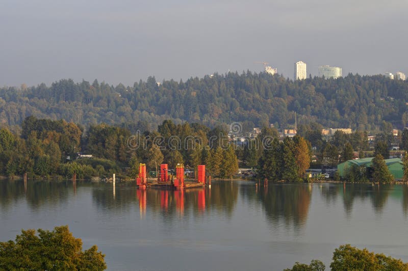 River View in a Hazy Evening Stock Image - Image of architecture ...
