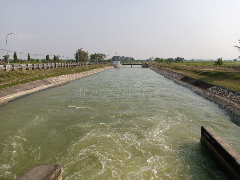 River view over the bridge stock image. Image of waterway - 221097167
