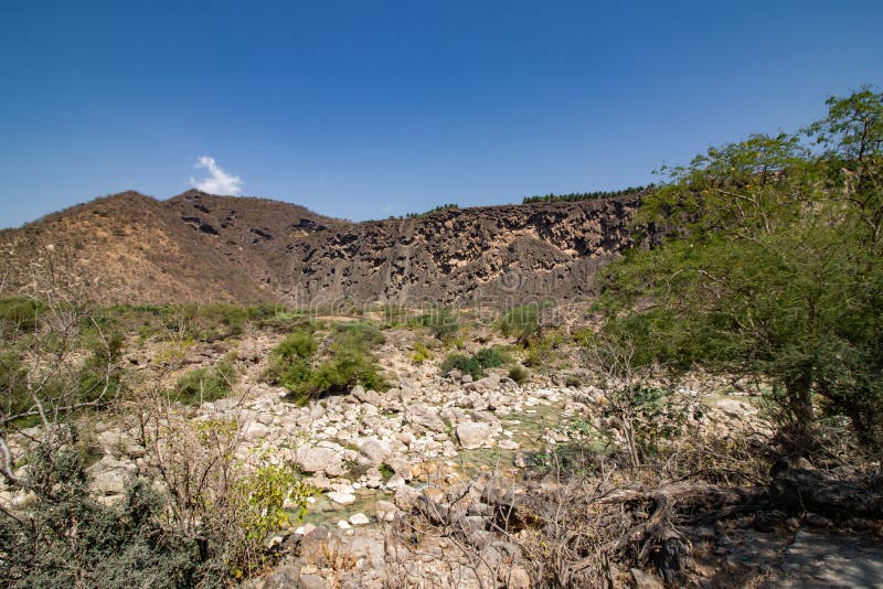 River View in Wadi Darbat Near Salalah Stock Photo - Image of mountain ...