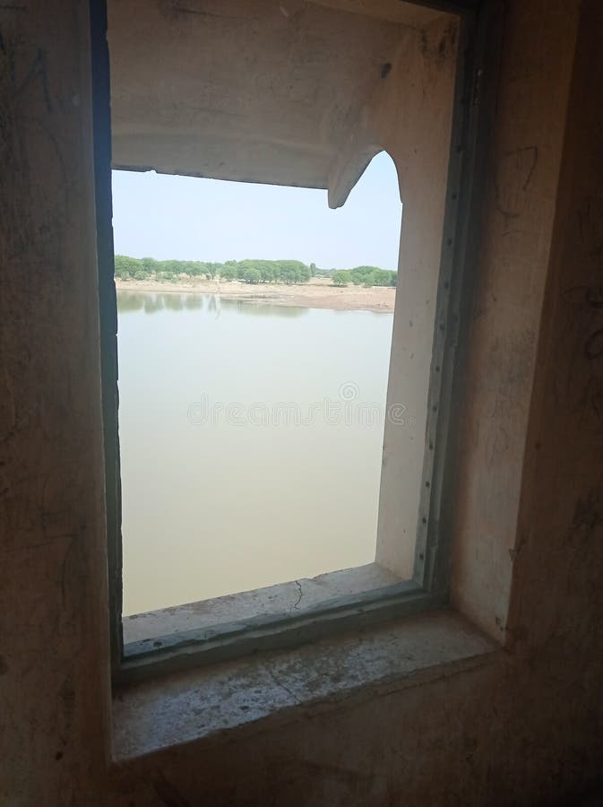 River view from window stock image. Image of home, arch - 210120465