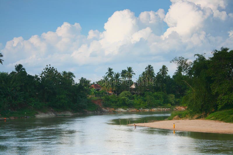 River village stock photo. Image of shore, asian, rural - 19039158