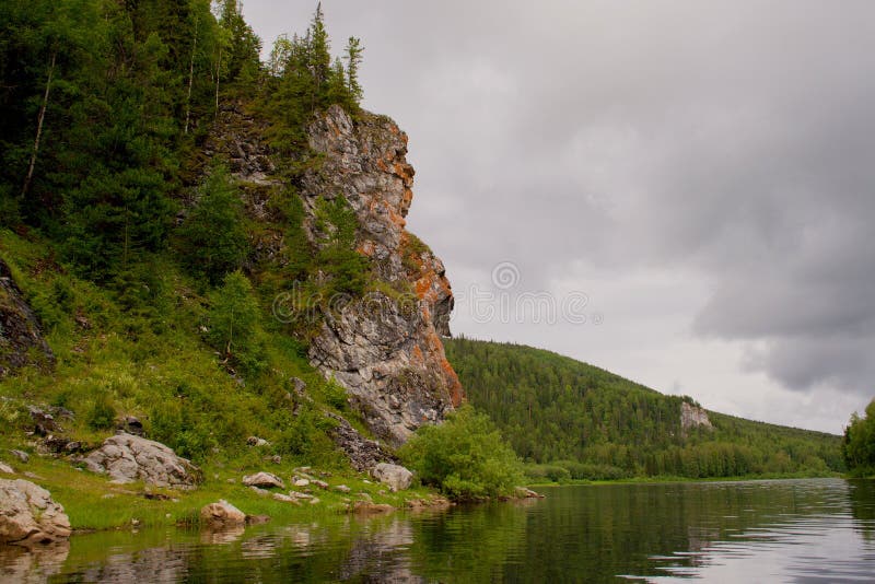 The River Vishera in the Ural Mountains Stock Image - Image of stream ...