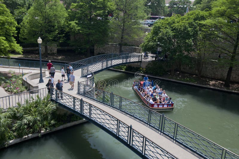 River Walk editorial photography. Image of boat, paths - 16087127