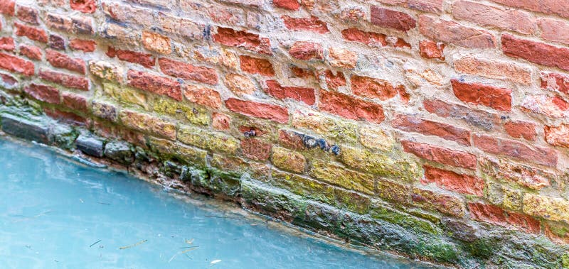 River Wall and Canal Colour in Venice Stock Photo - Image of city ...