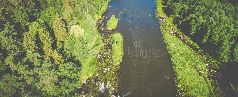 River water in aerial view stock photo. Image of forest - 153275974