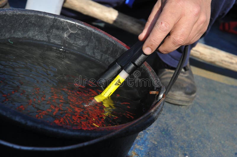River water analysis stock photo. Image of computer, scientist - 53724156