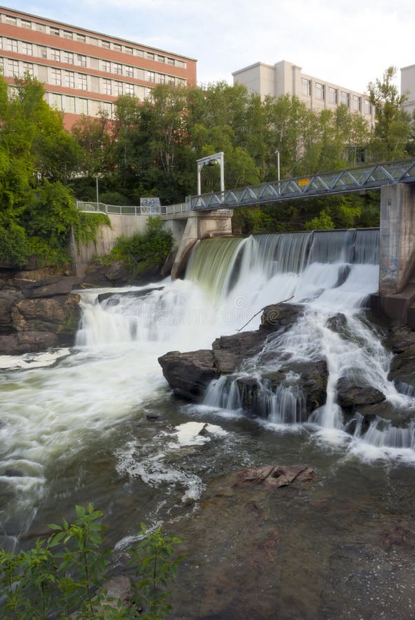 River water fall dam stock photo. Image of slow, mountain - 167644494