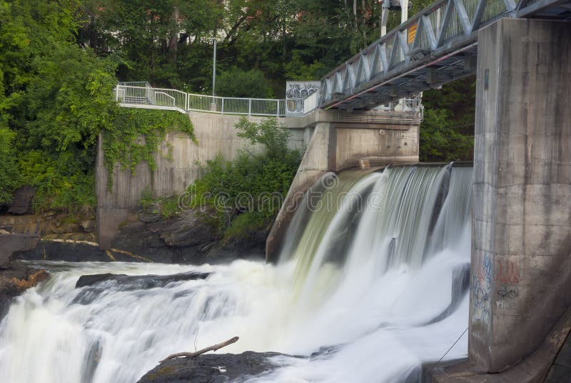 River water fall dam stock image. Image of blurred, current - 167644549