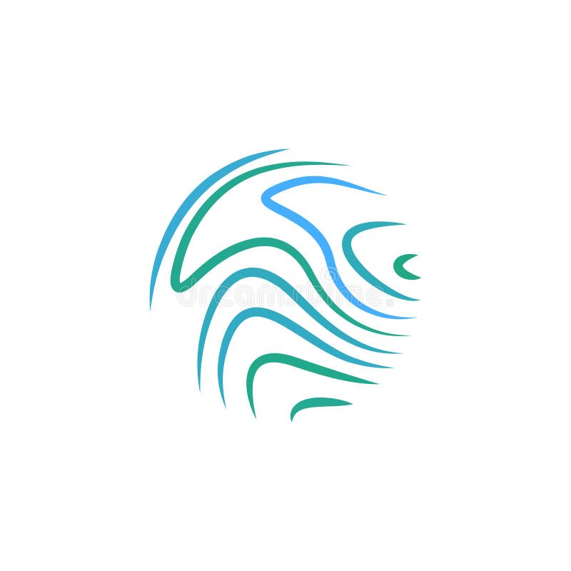 River Water Flow Flood Logo Vector Icon Stock Vector - Illustration of ...