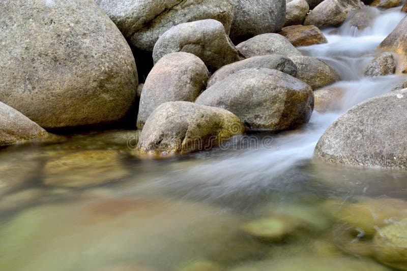River Water Flowing between Rocks Stock Image - Image of scenic, river ...