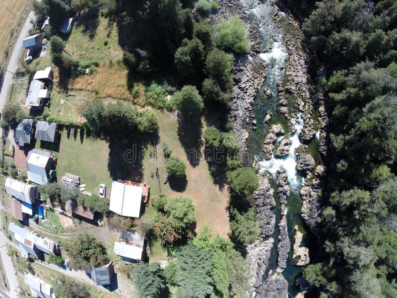 River Water Flows at a Park in Santiago, Chile Stock Image - Image of ...