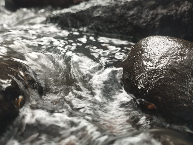 River Water Flows between the Rocks Stock Photo - Image of natural ...