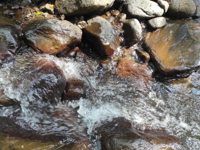 River Water Flows between the Stones, Nature Stock Image - Image of ...