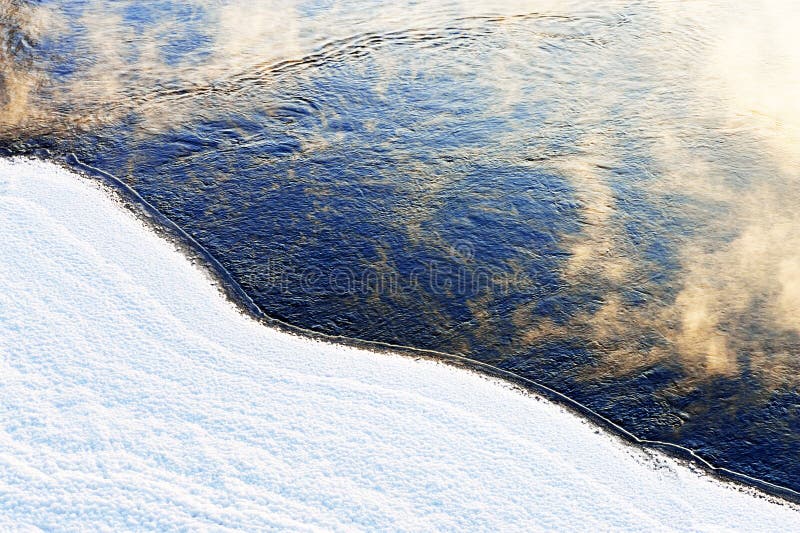 River Water Freezing on a Very Cold Winter Day Stock Photo - Image of ...