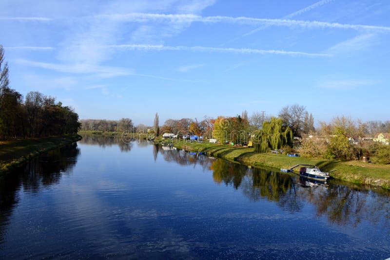 River with Water Reflections Stock Image - Image of summer, europe ...