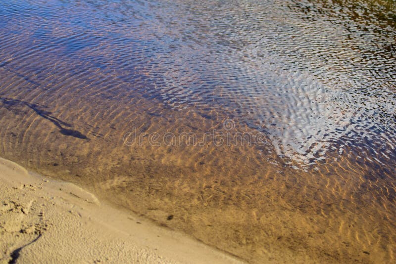 River Water Ripples Reflections Beach Stock Image - Image of beach ...