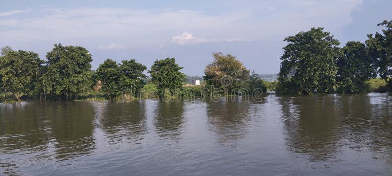 River Flood Water Natural Scenery Image Stock Photo - Image of view ...