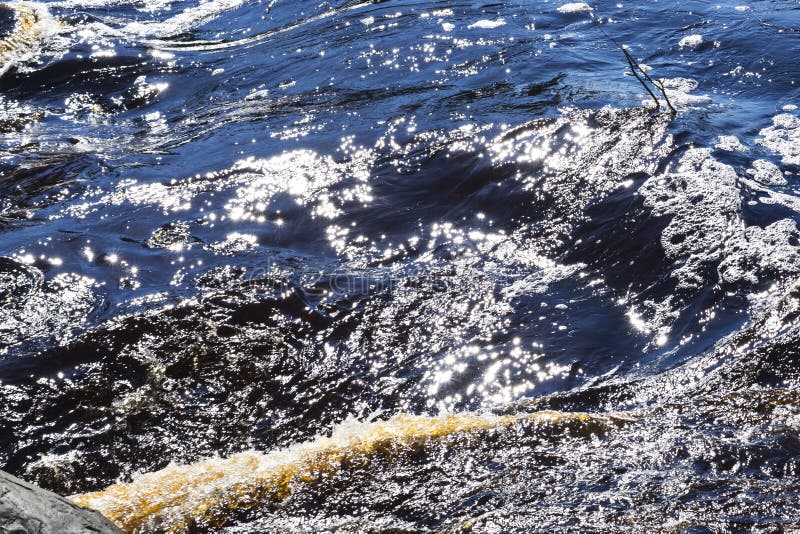 River Water Sparkles in the Sun Stock Image - Image of surface, river ...