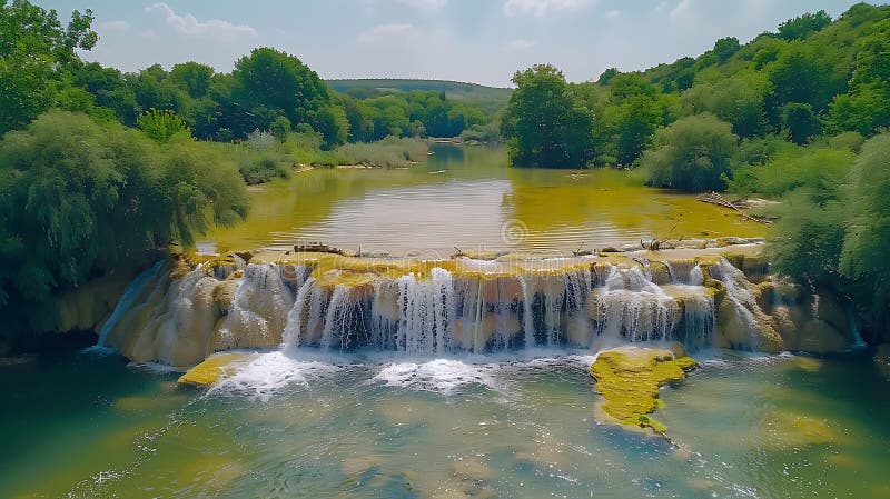River Waterfall in Forest Landscape Stock Image - Image of brazilian ...