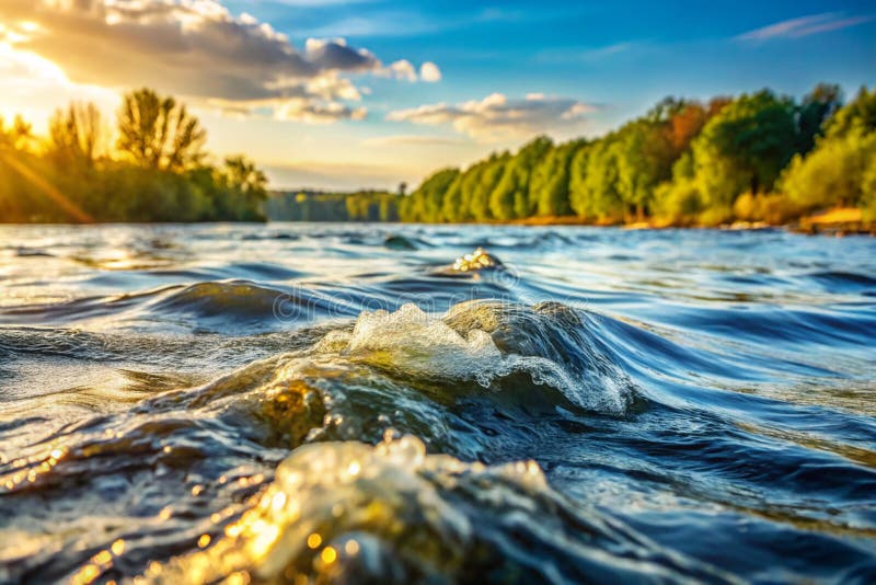 River Waves Background stock illustration. Illustration of smooth ...