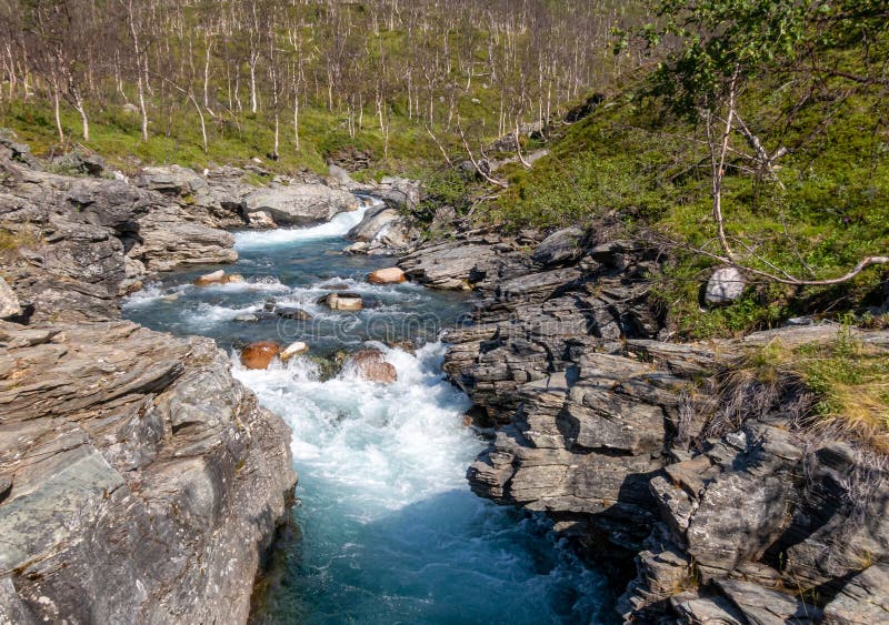 River in the Wilderness of North Norway Stock Image - Image of water ...
