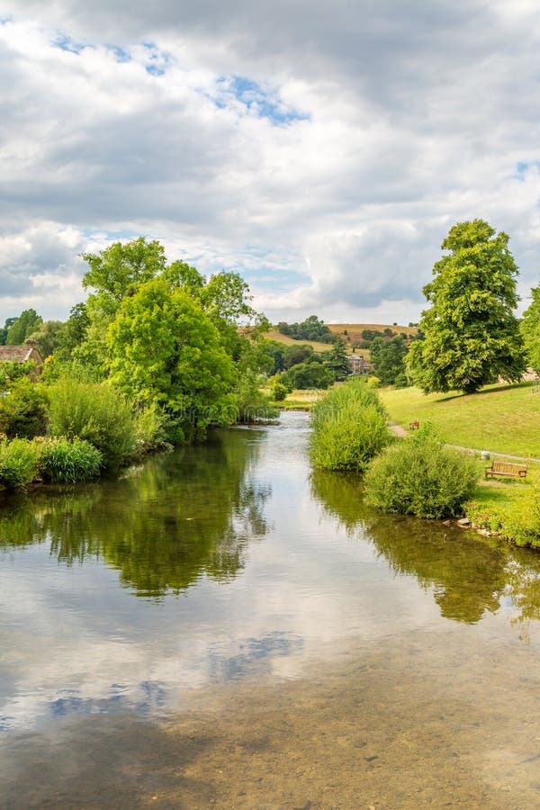 The River Wye, Bakewell stock image. Image of national - 136029823