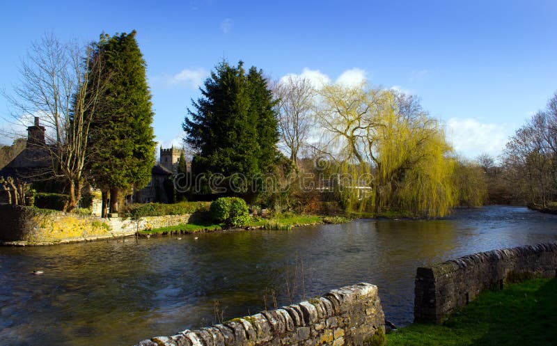 River Wye stock photo. Image of towpath, wall, tree, water - 39043070