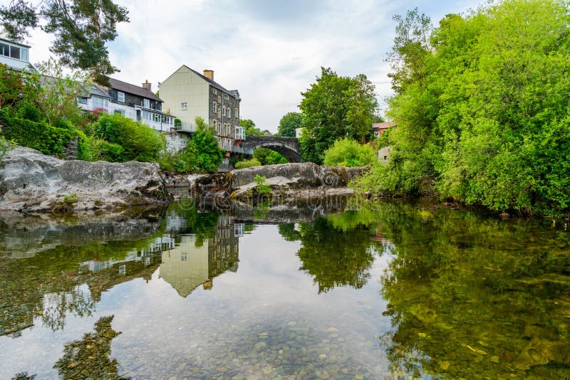 River Wye in Rhayader stock image. Image of reservoir - 225269683