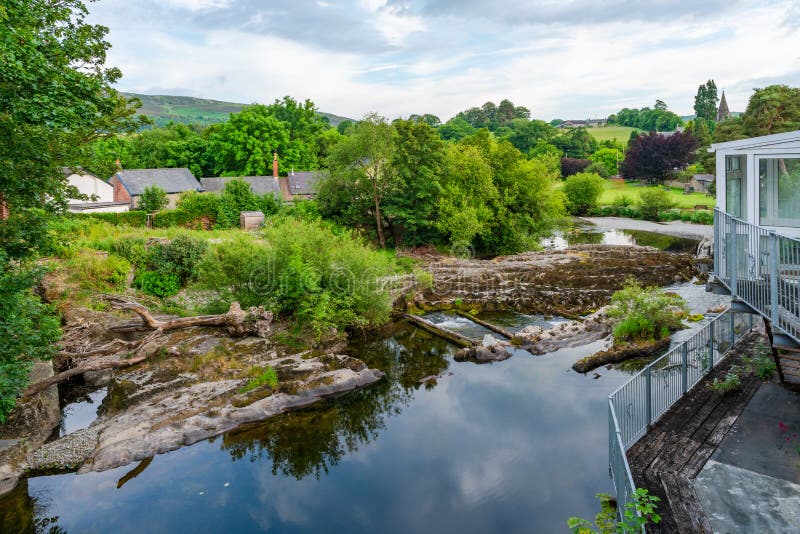 River Wye in Rhayader stock photo. Image of bridge, horizontal - 225269592