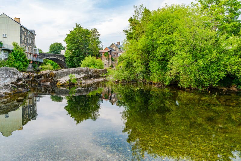 River Wye in Rhayader stock photo. Image of view, outdoors - 381527252