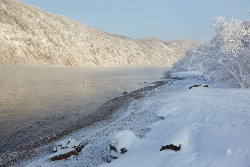 River Yenisei stock photo. Image of russia, yenisei, cold - 25700560