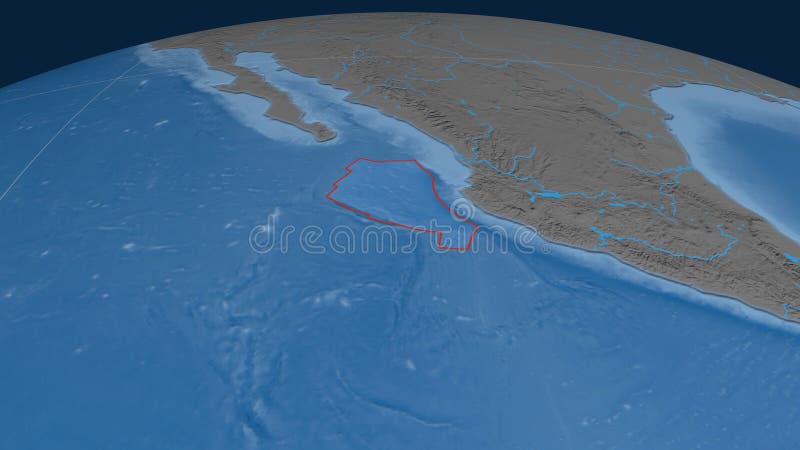 Rivera Plate Outlined - Topo and Bathy Stock Illustration ...