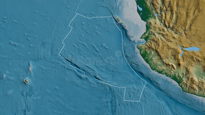 Rivera Tectonic Plate. Physical Map Stock Illustration - Illustration ...
