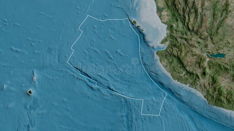 Rivera Tectonic Plate. Physical Map Stock Illustration - Illustration ...