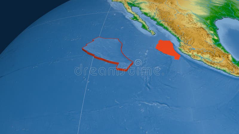 Rivera Tectonic Plate. Physical Stock Video - Video of orthographic ...