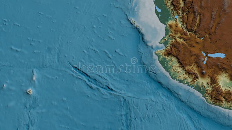 Rivera Tectonic Plate - Raster. Relief Stock Illustration ...