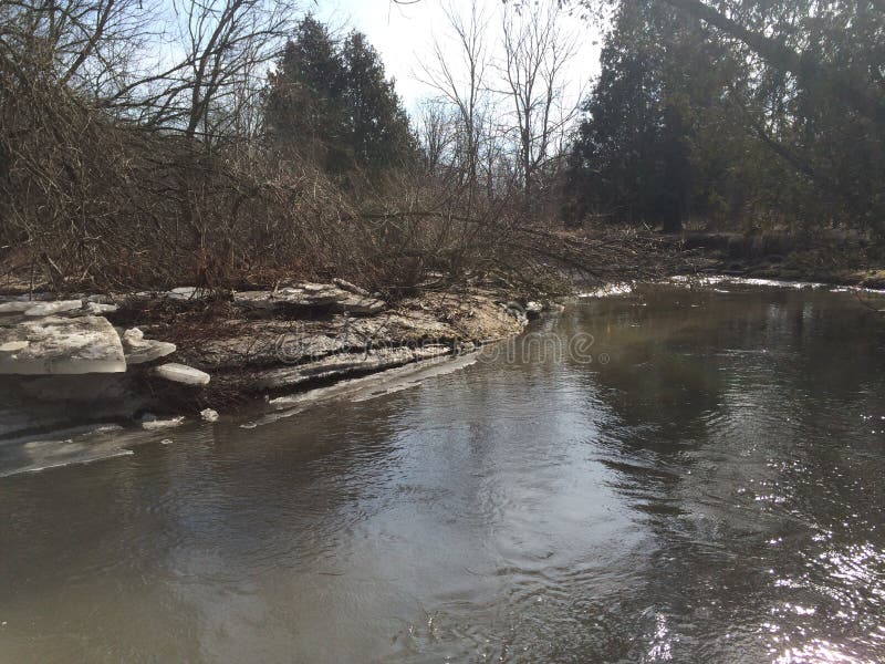 Riverbank stock image. Image of spring, water, valley - 68289543
